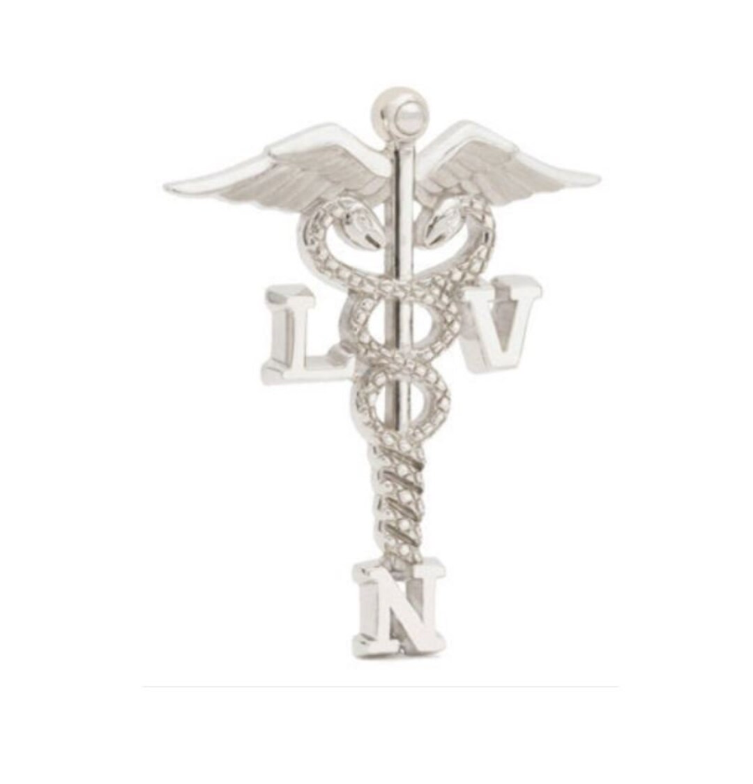 Licensed Vocational Nurse Lapel Pin, Charm or Necklace in Sterling ...