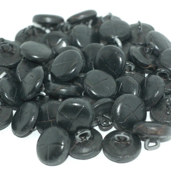 Faux Leather Buttons - Etsy