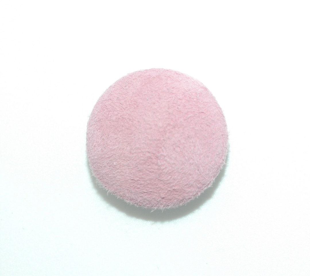 Pastel Pink Suede Covered Button - Etsy
