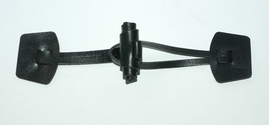 Black Leather Toggle. Adjustable 3"- 6" - Etsy