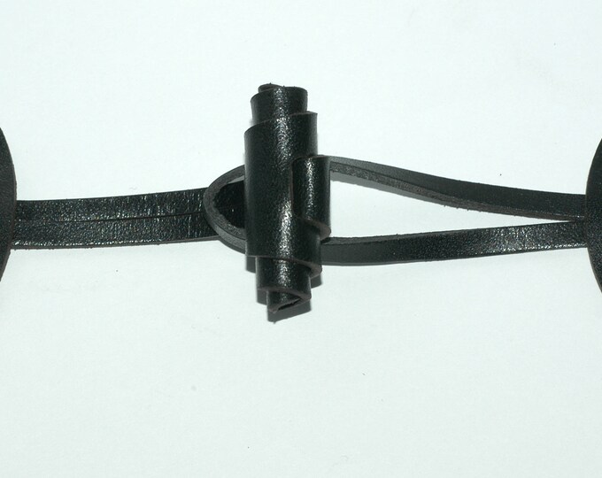 Black Leather Toggle. Adjustable 3"- 6" - Etsy