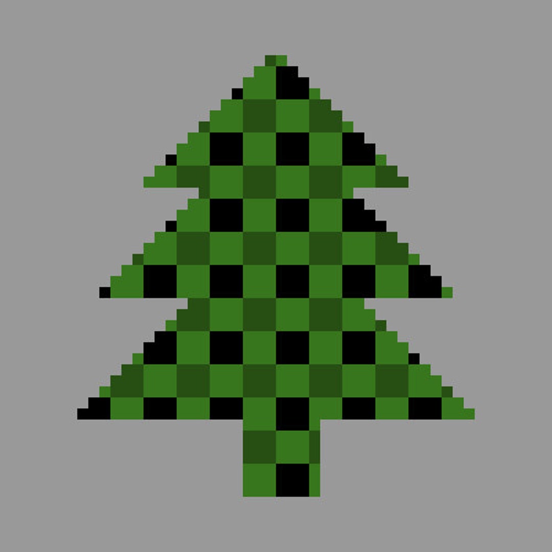 Buffalo Check Christmas Tree Graphgan - Etsy