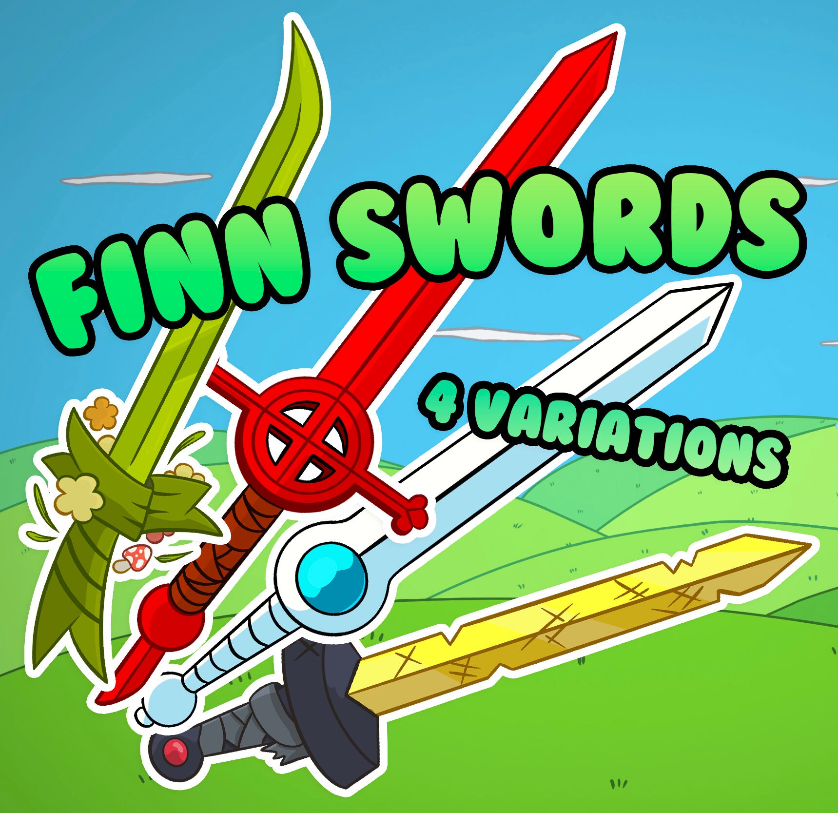 Finn Sword Sticker Pack | Etsy