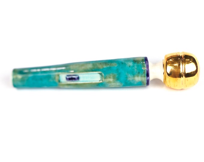 Green and Gold Magic Wand Pipe - Etsy