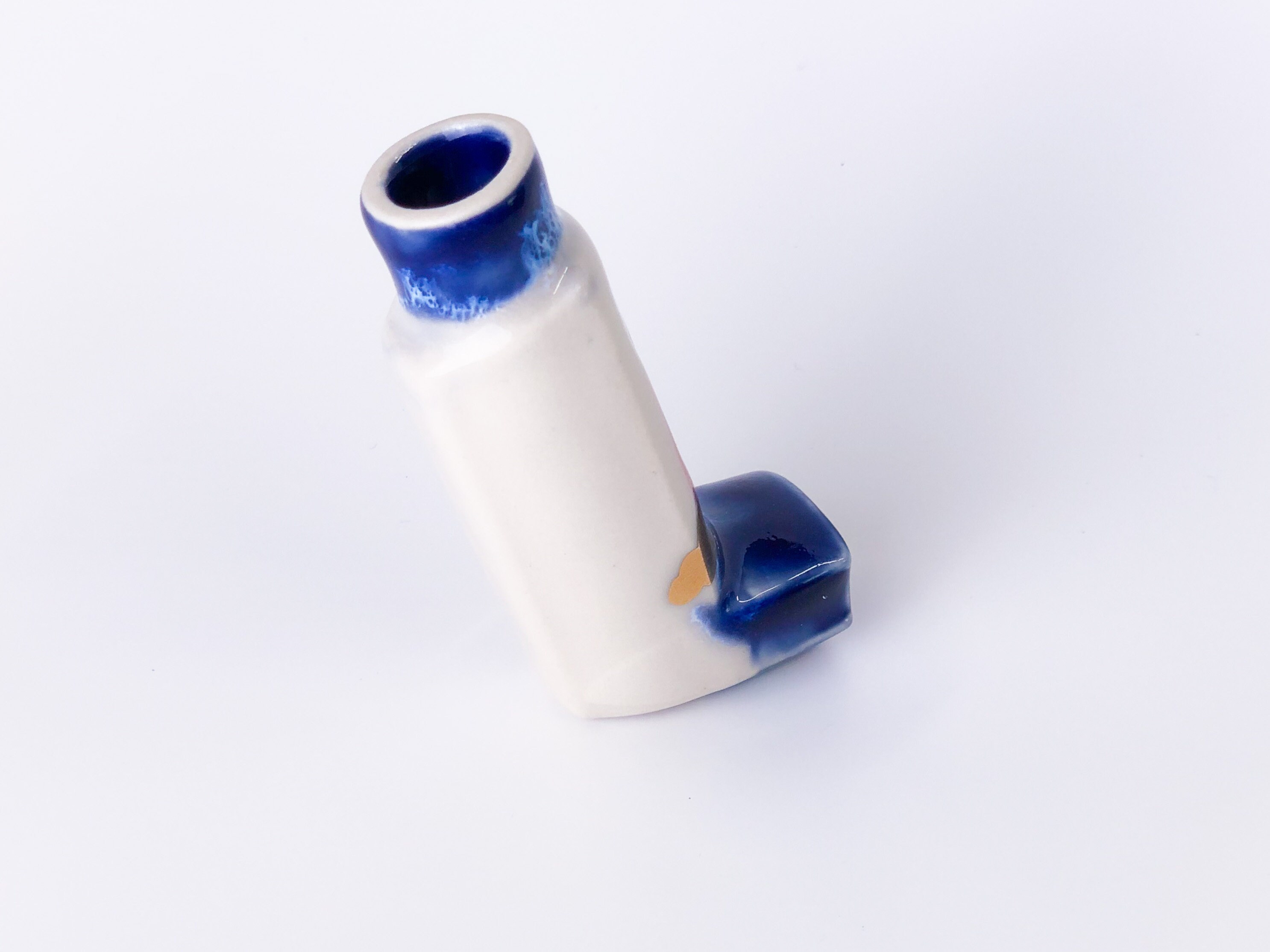 Rainbow and Gold Clouds Inhaler Pipe