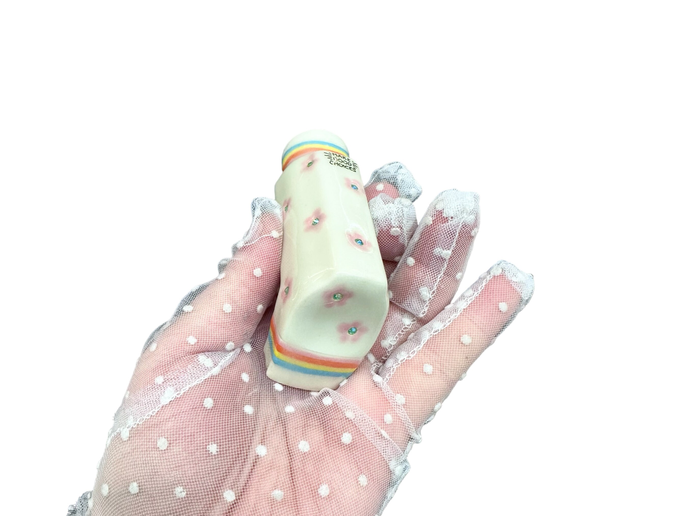 Bedazzled Flower Inhaler Pipe
