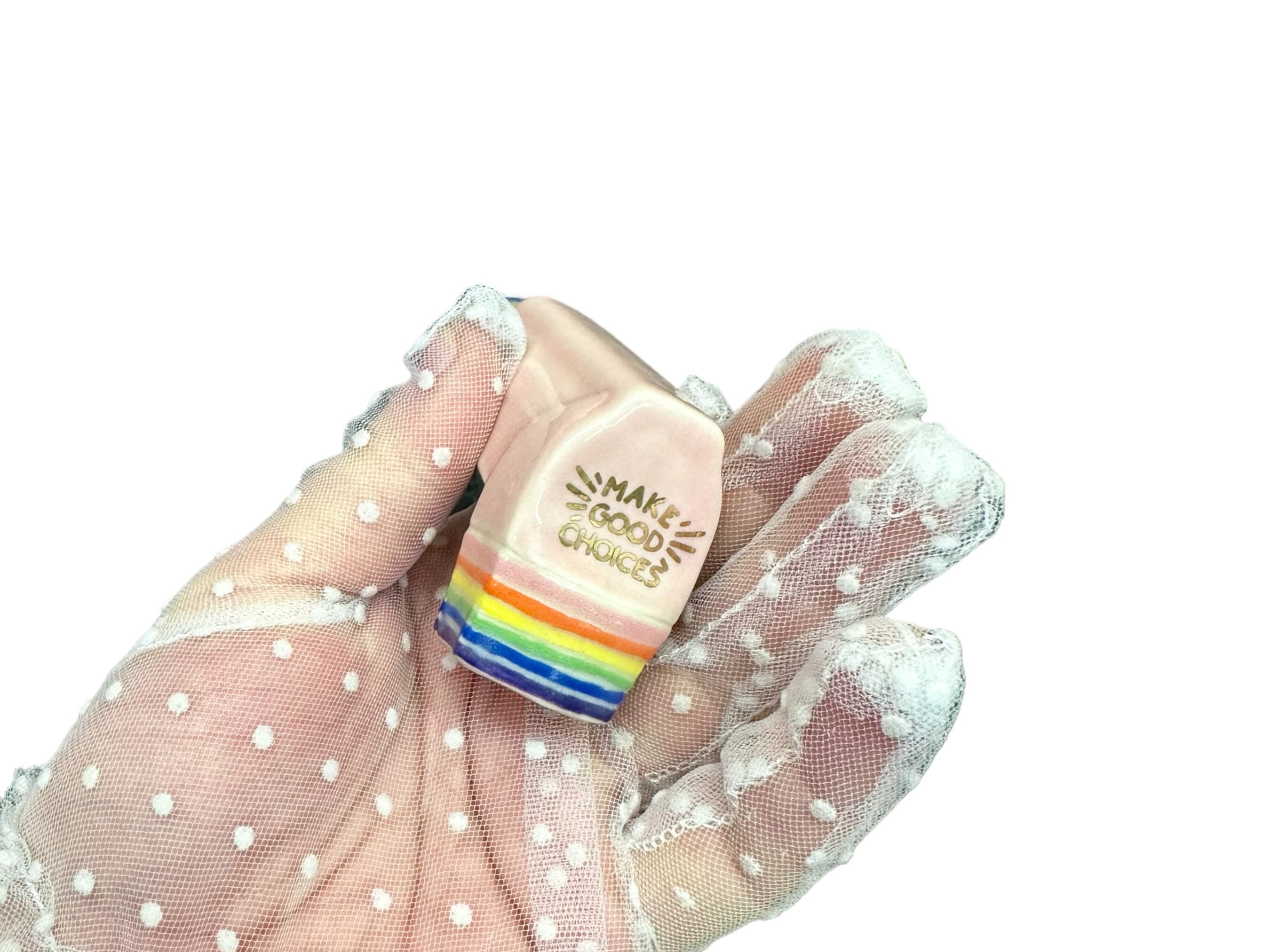 Bedazzled Rainbow Pink Inhaler