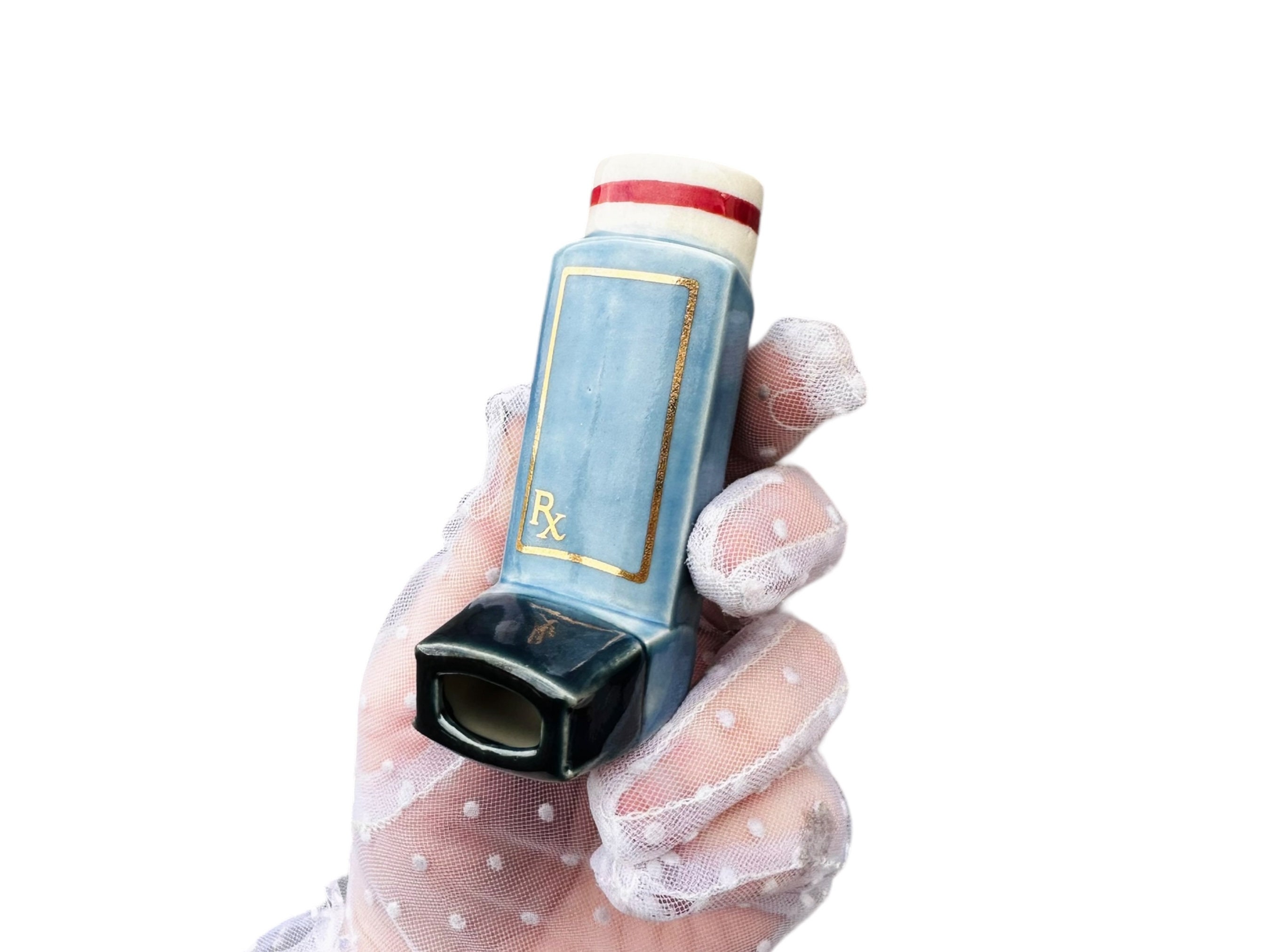 Gold Rx on Realistic Inhaler Pipe