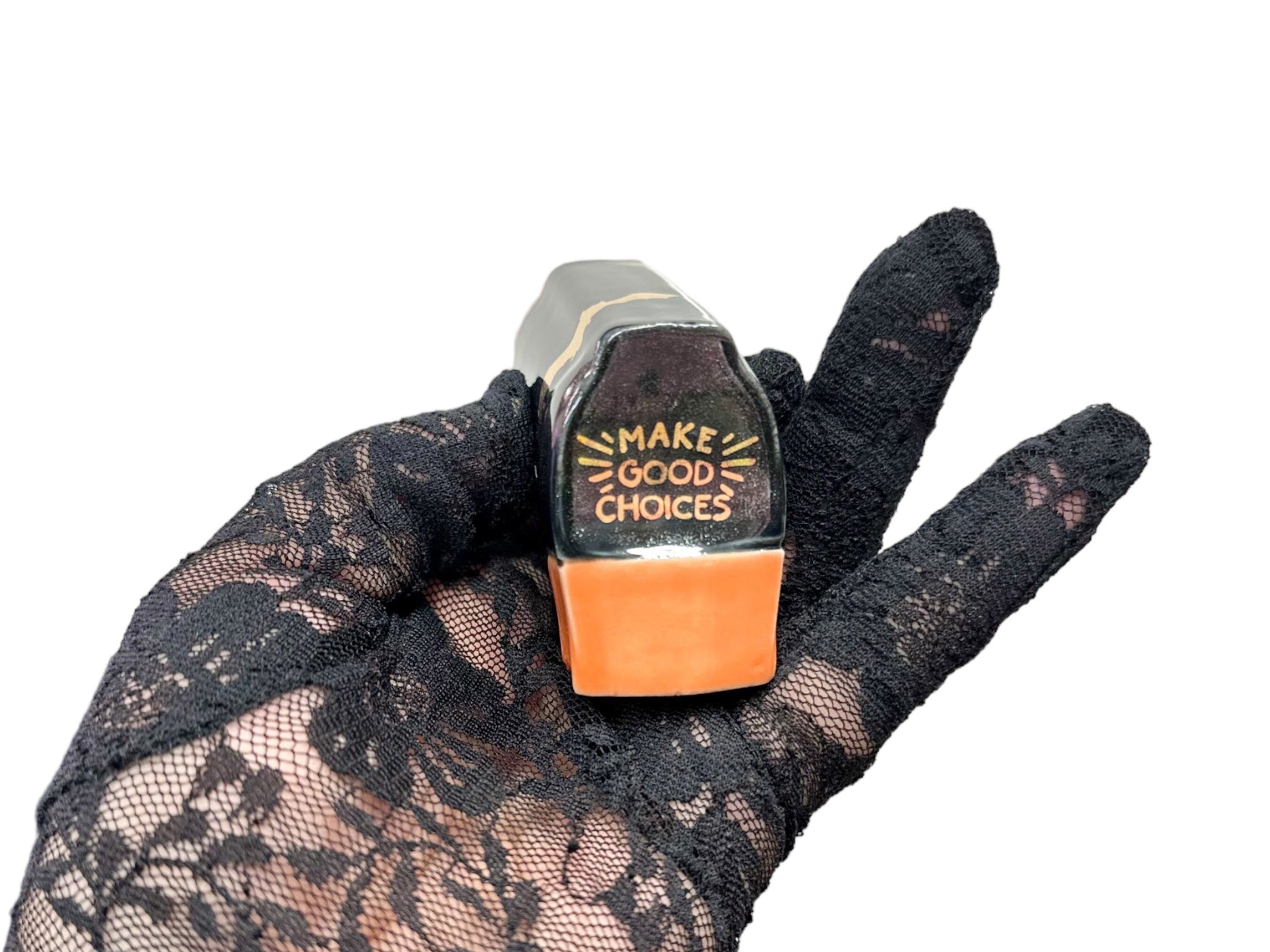 Vampire Orange and Black Inhaler Pipe