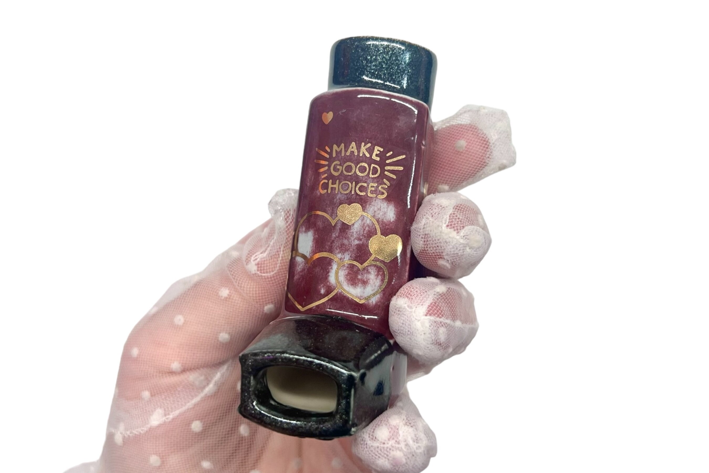 MGC Heart Cloud Maroon Inhaler Pipe #2