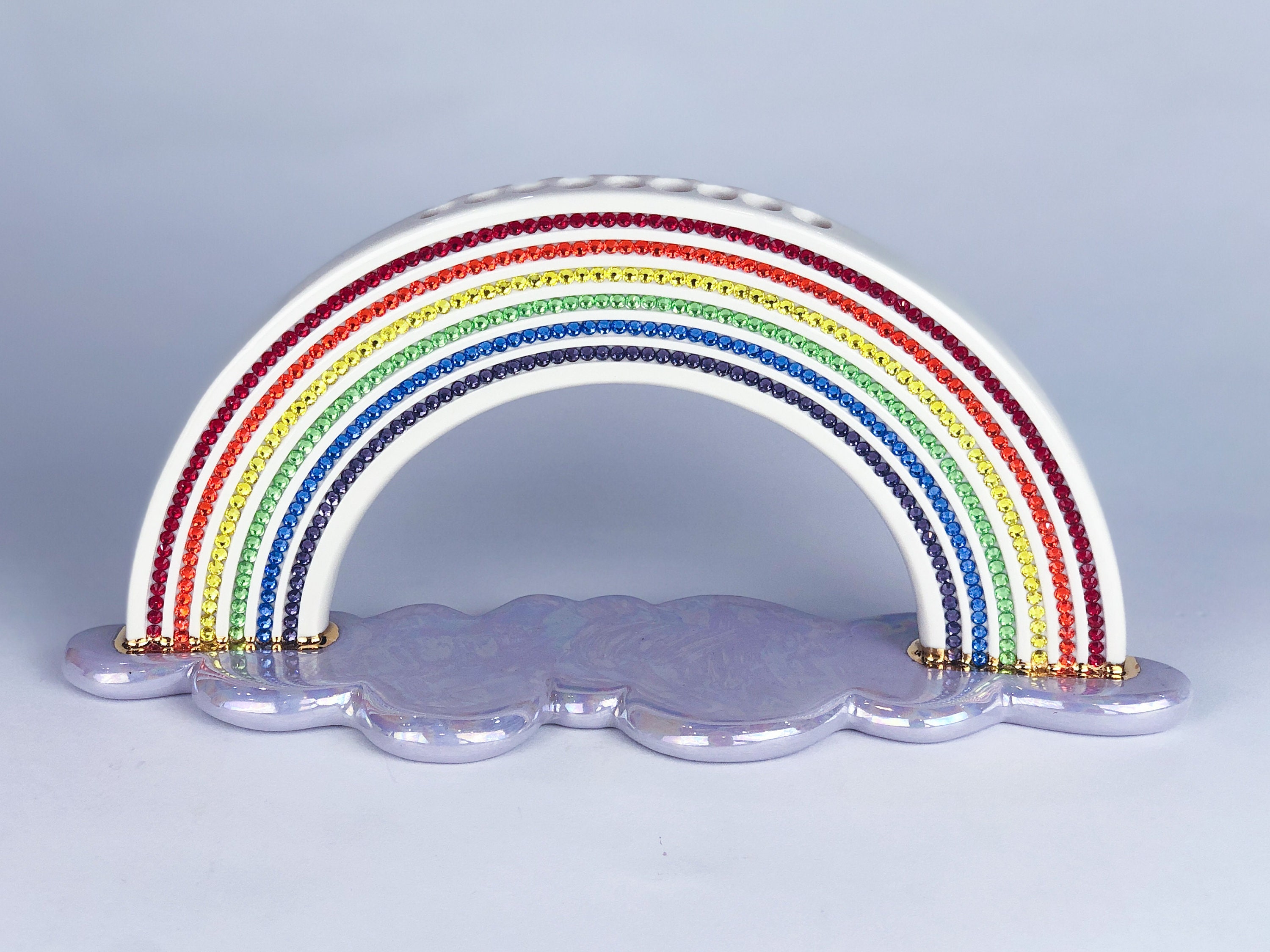 BEDAZZLED Rainbow Menorah