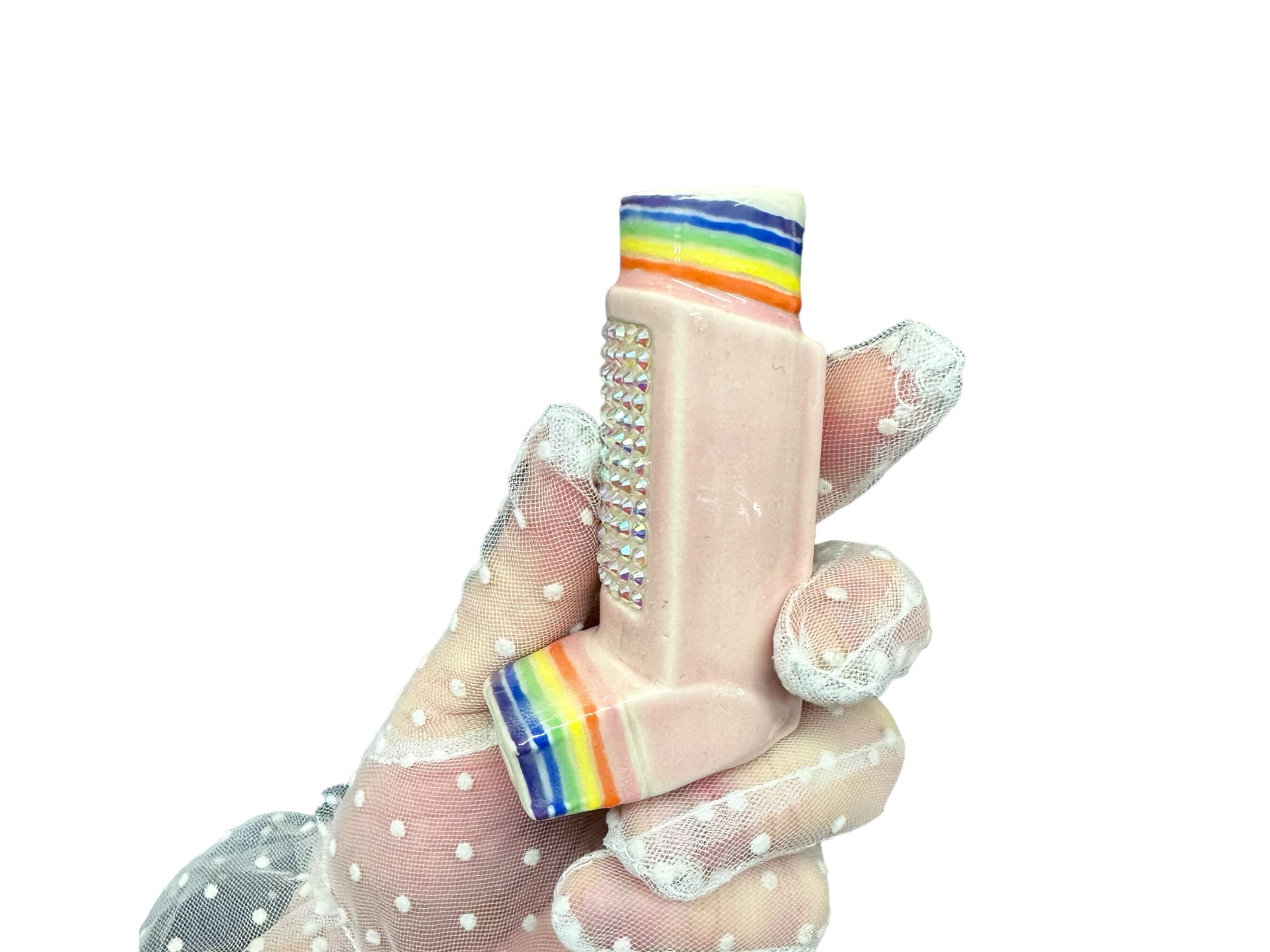 Bedazzled Rainbow Pink Inhaler