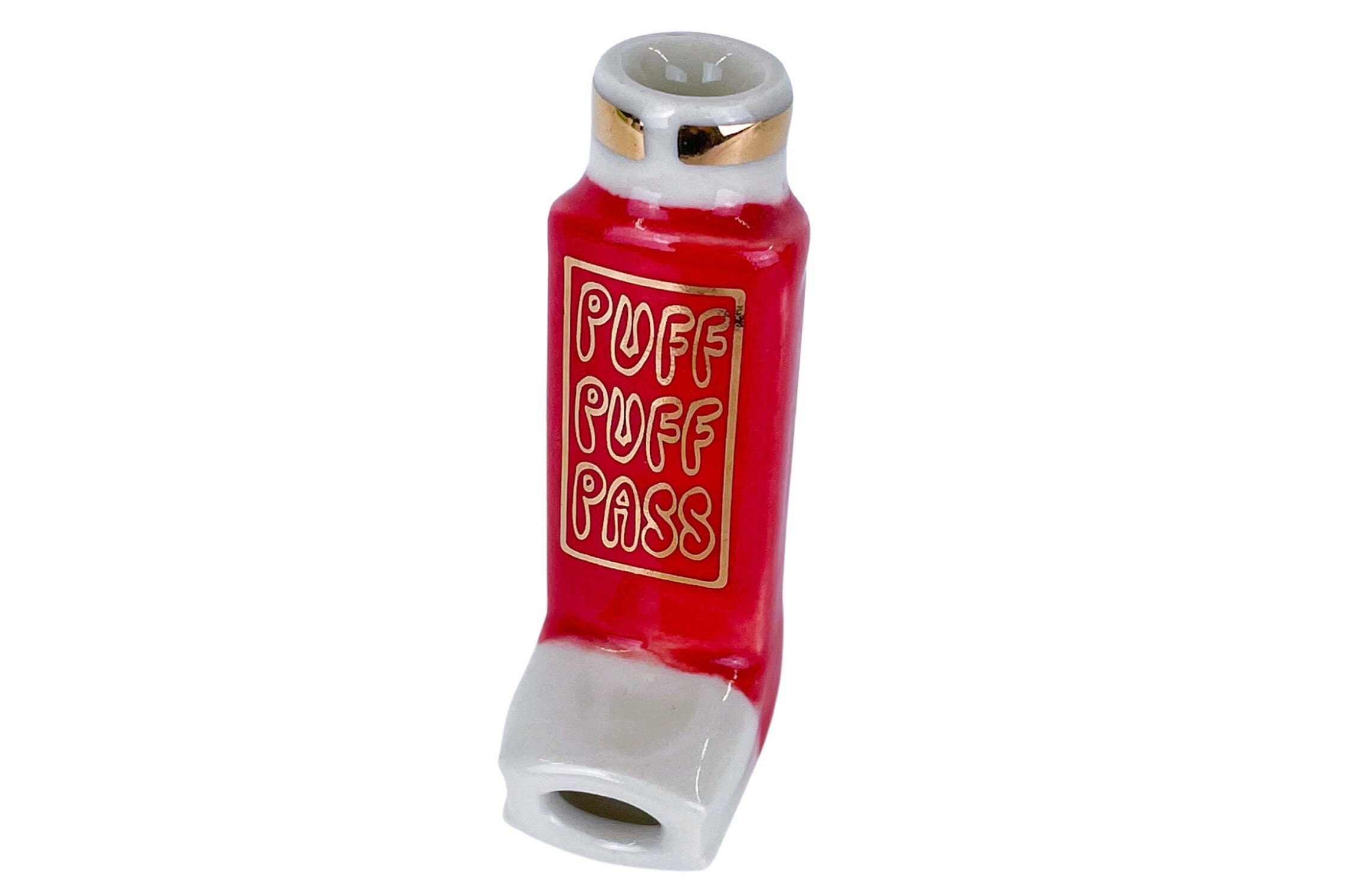 Red Realistic Puff Puff Pass Inhaler Pipe