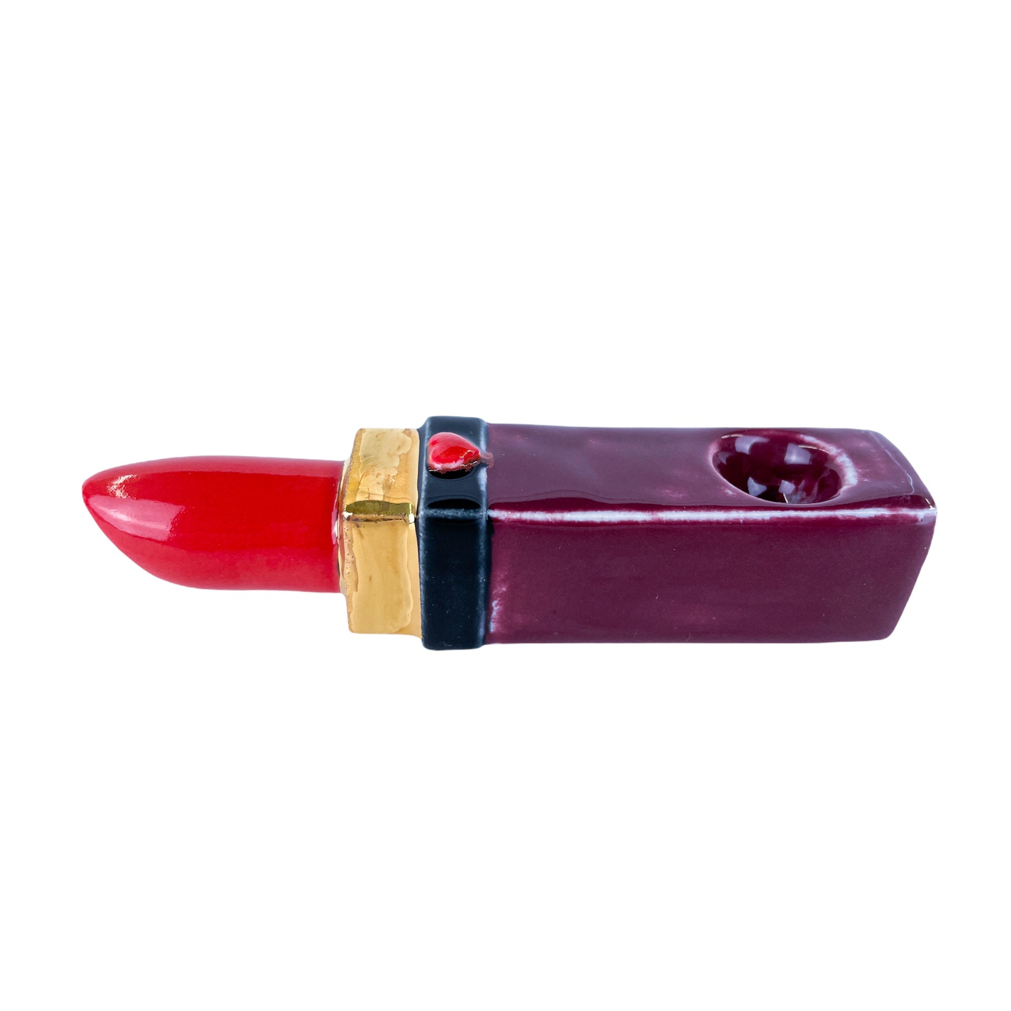 Red and Maroon Lipstick Pipe