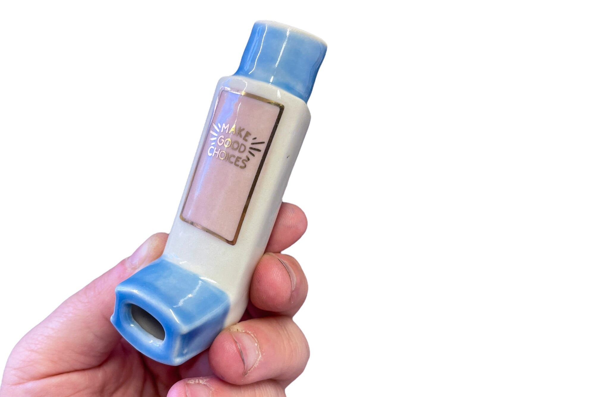 Make Good Choices Pink & Blue Inhaler Pipe