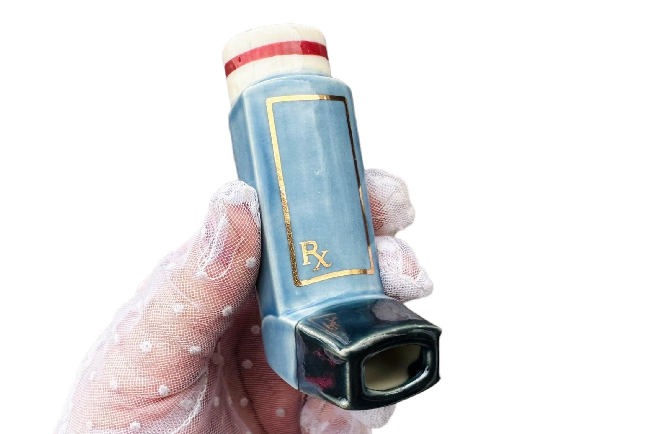 Gold Rx on Realistic Inhaler Pipe