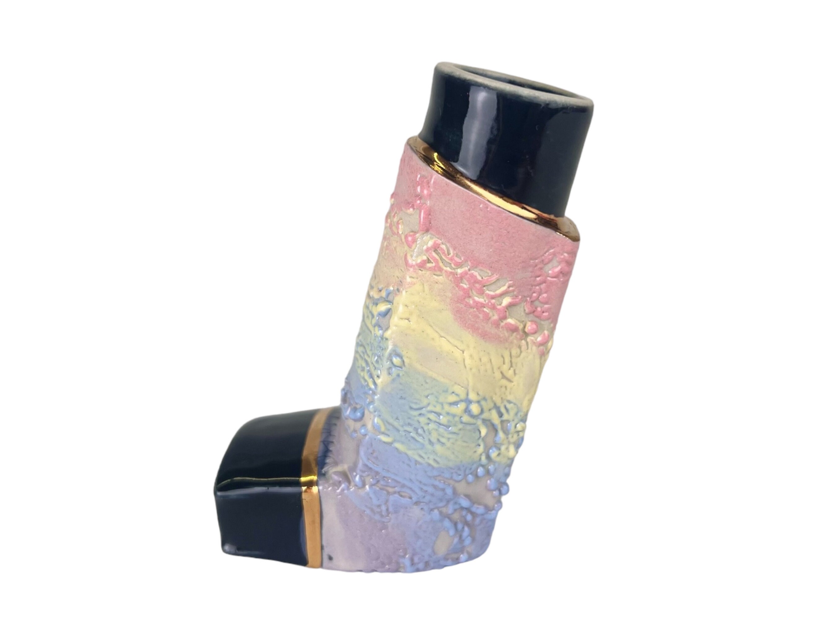 Textured Rainbow Inhaler Pipe