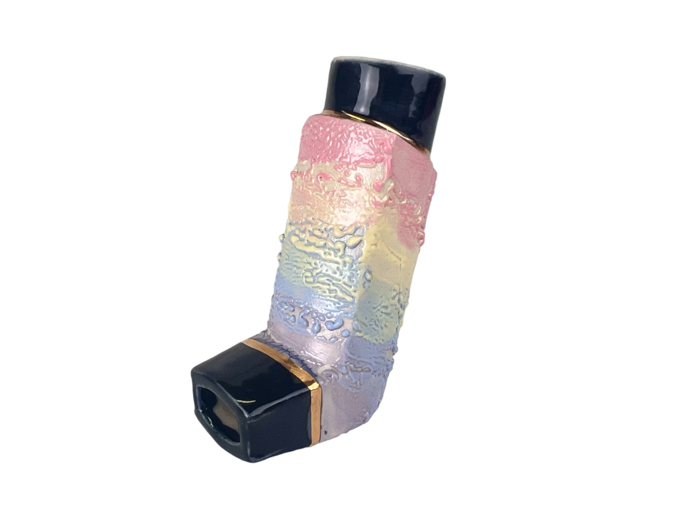 Textured Rainbow Inhaler Pipe