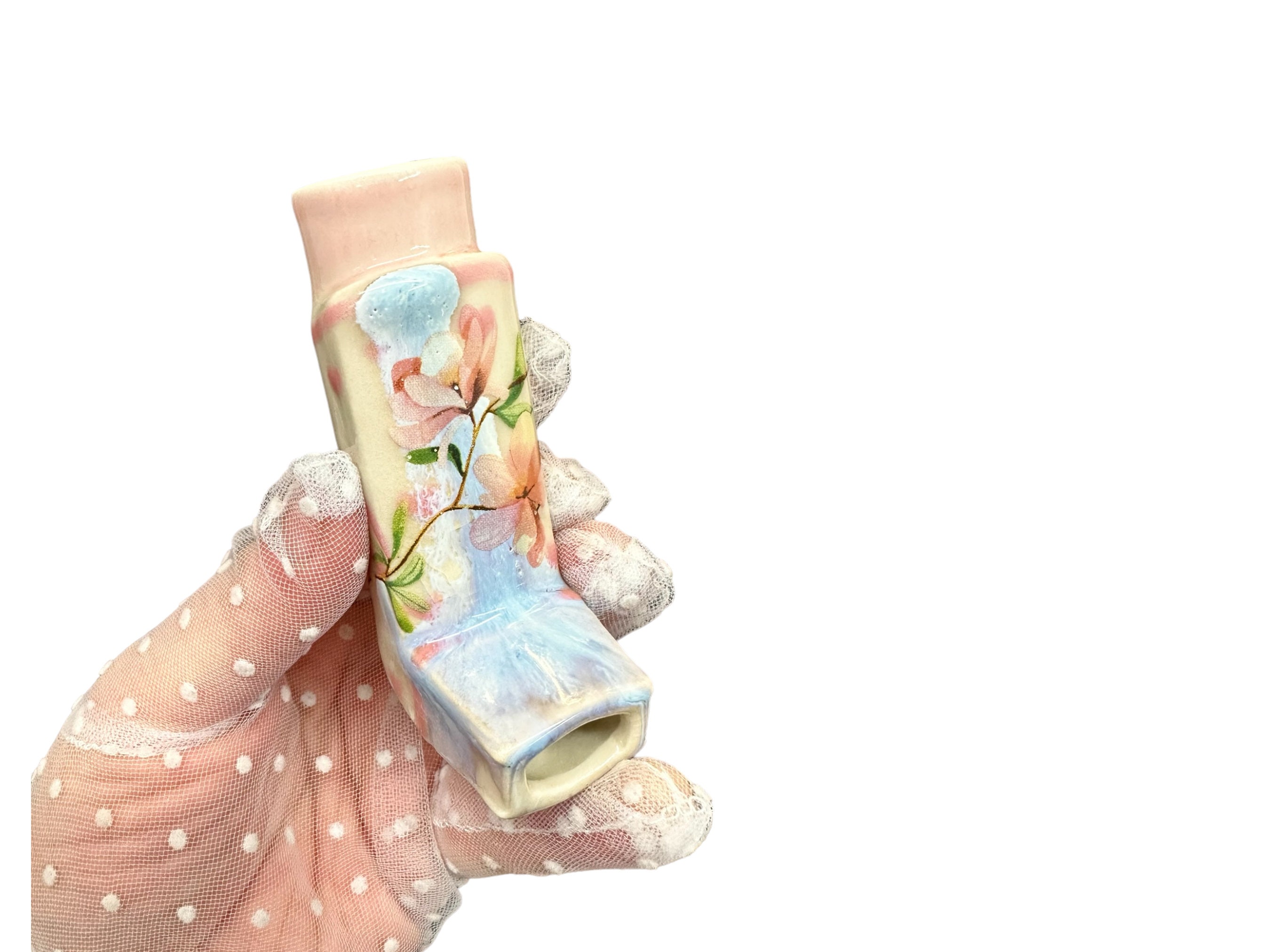 Drippy Pink Hearts Inhaler Pipe