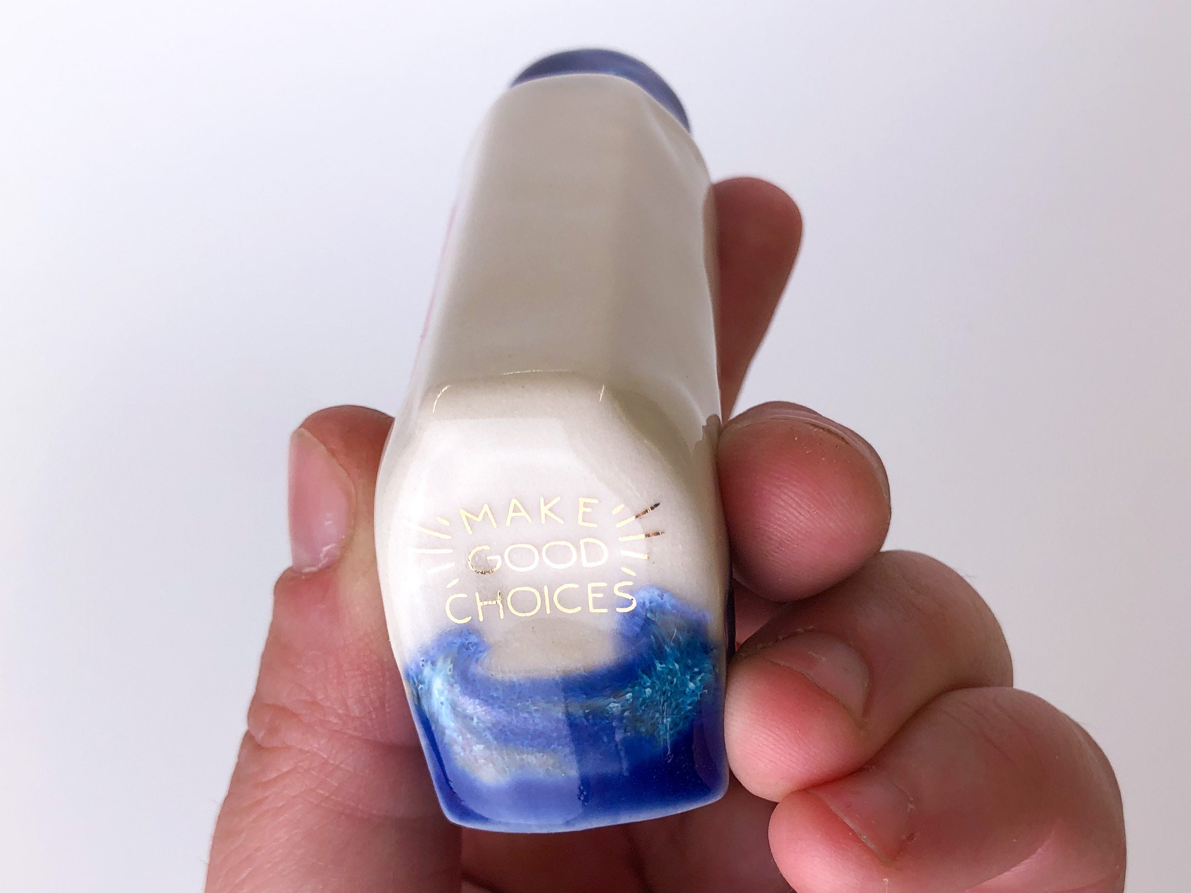 Rainbow and Gold Clouds Inhaler Pipe