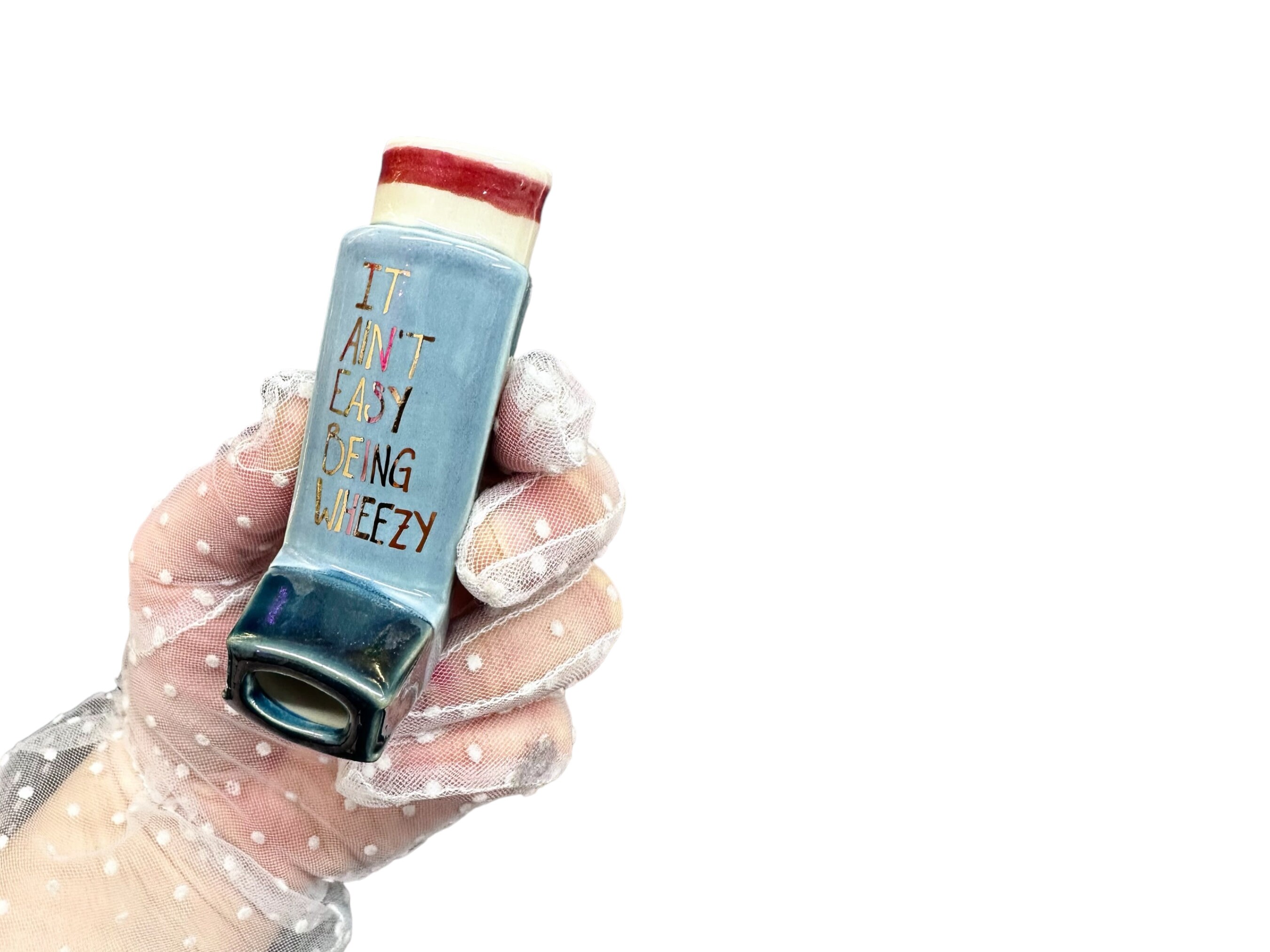 PRE-ORDER** Wheezy Blue Inhaler Pipe