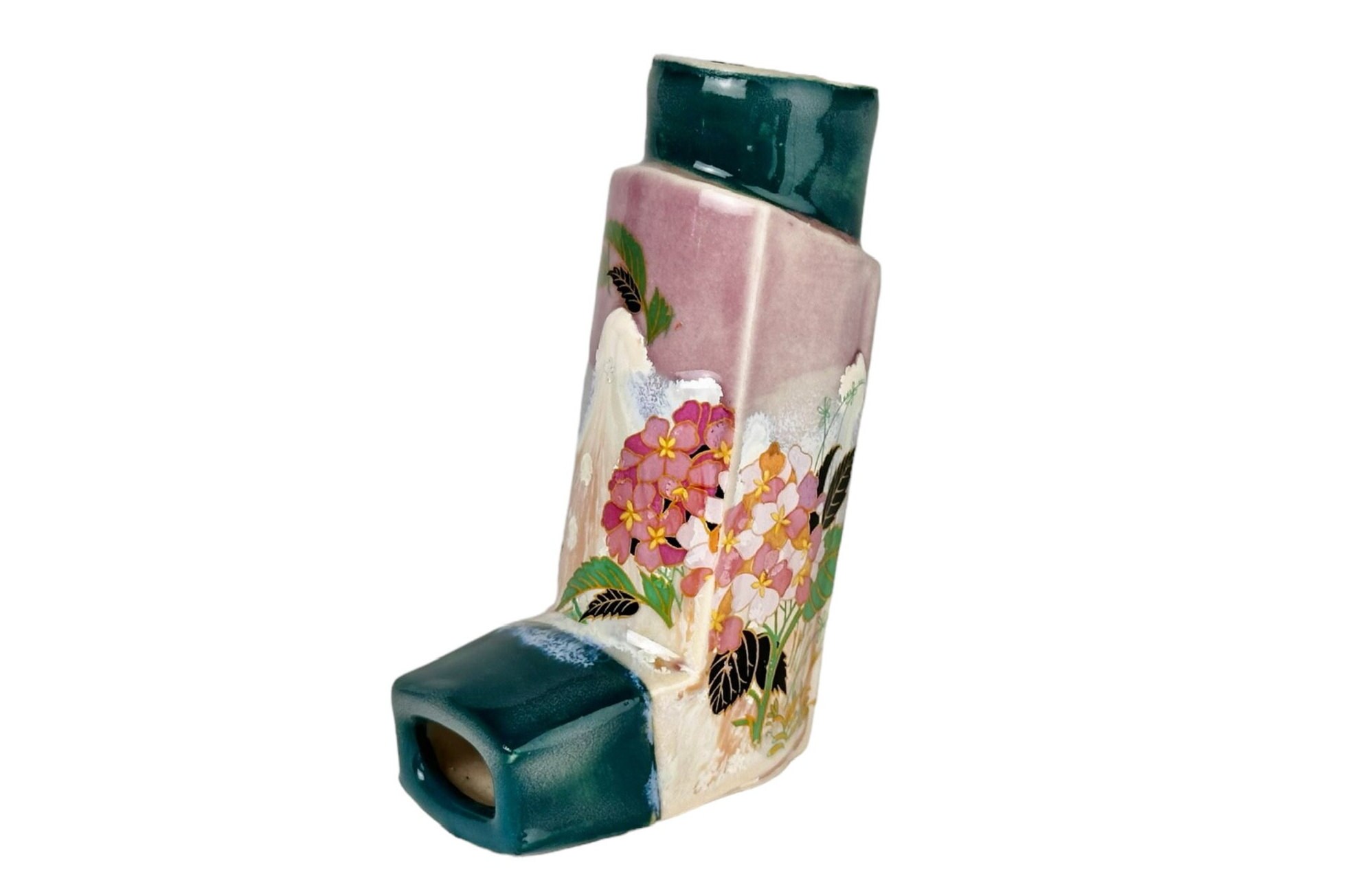 Flowers on Drippy Purple Inhaler Pipe