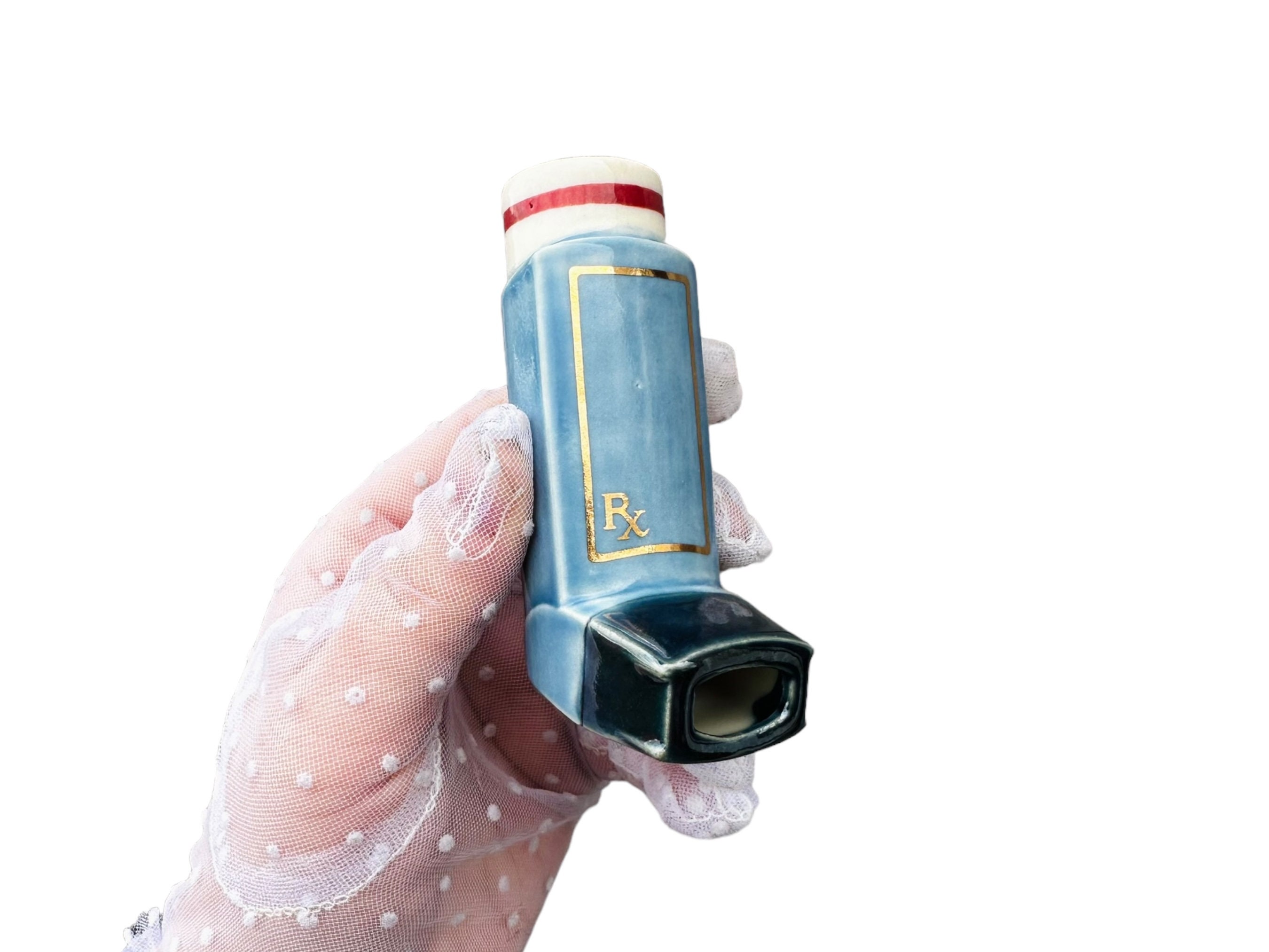 Gold Rx on Realistic Inhaler Pipe