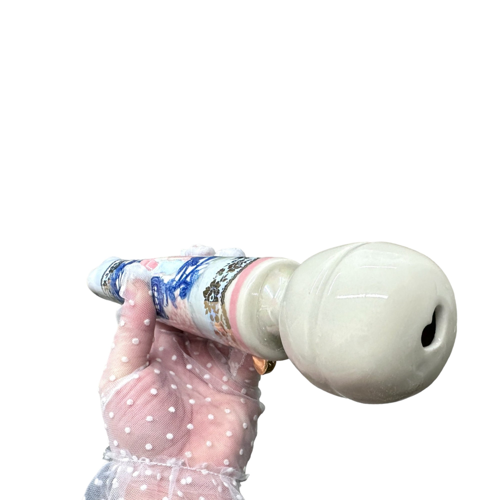 Drippy Vintage Floral & Lace Magic Wand Pipe