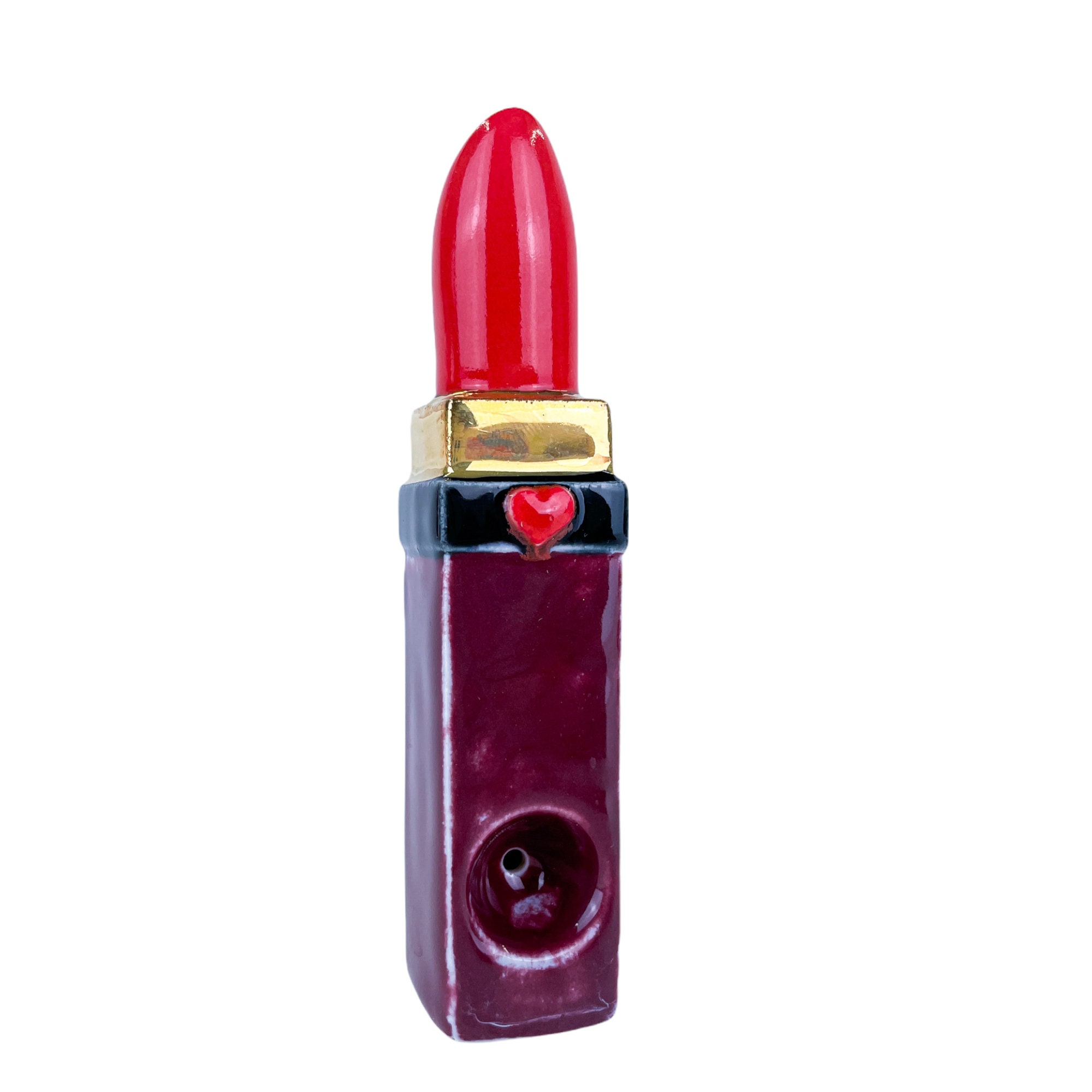 Red and Maroon Lipstick Pipe