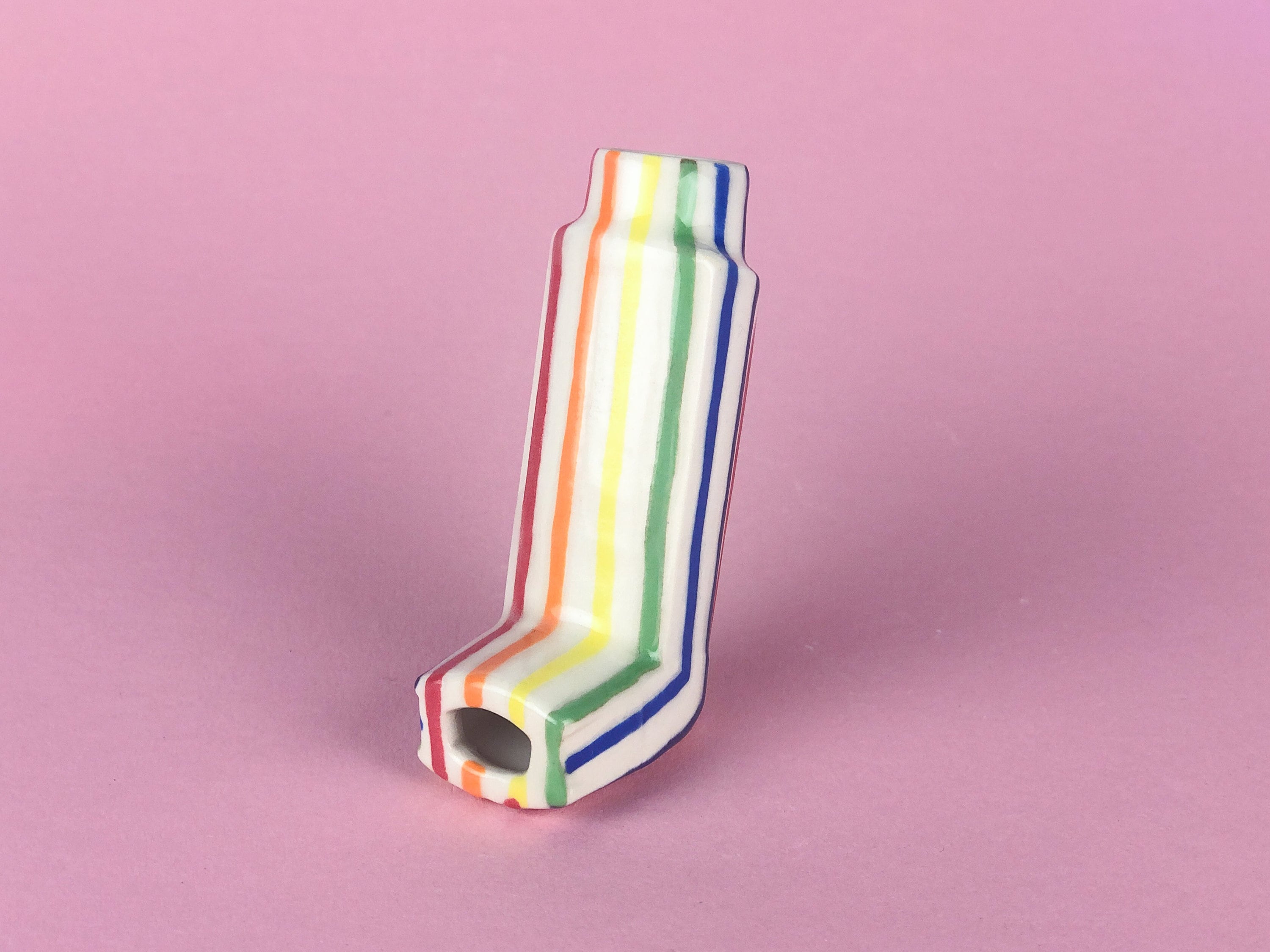 Rainbow Stripe Inhaler Pipe