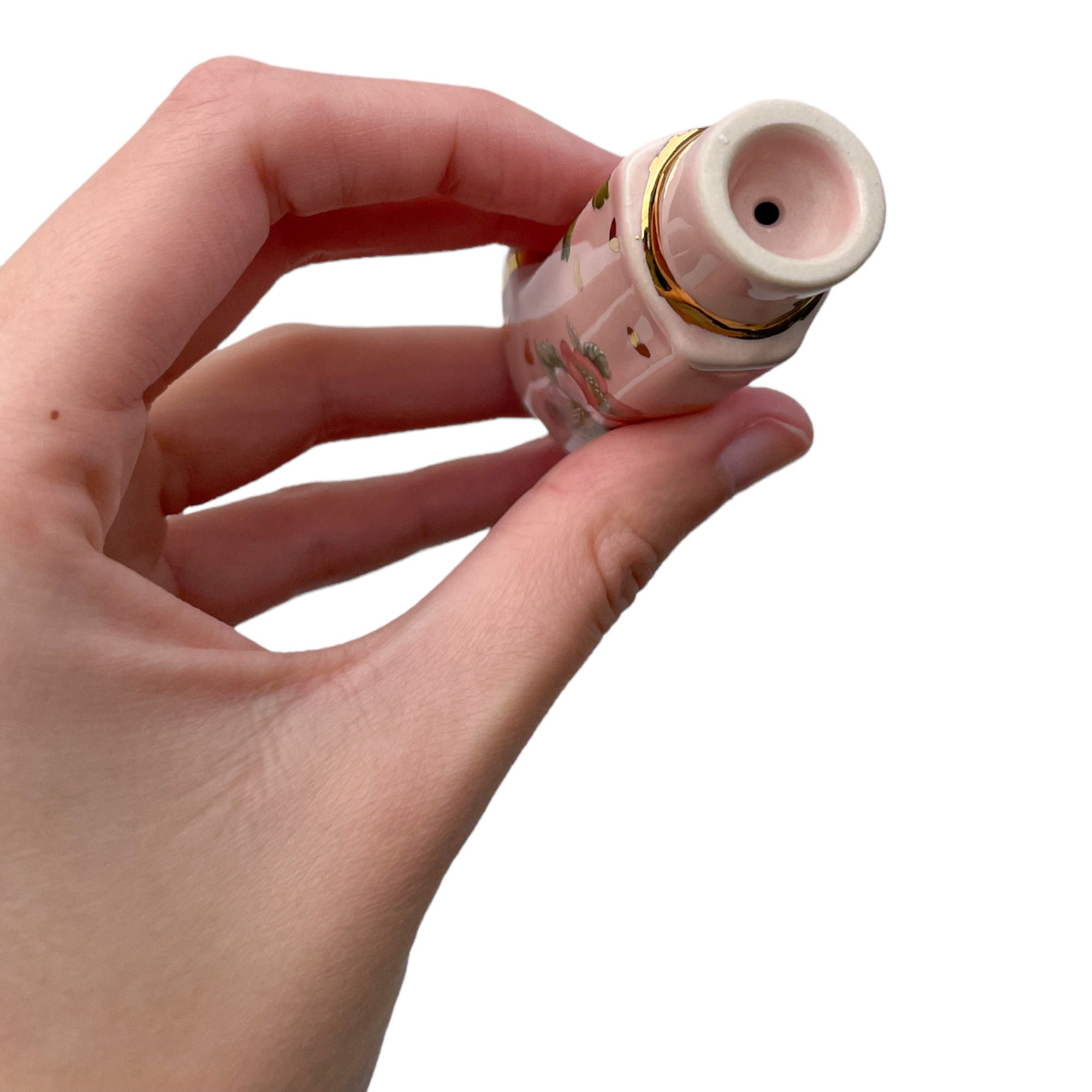 Pink Strawberry Inhaler Pipe