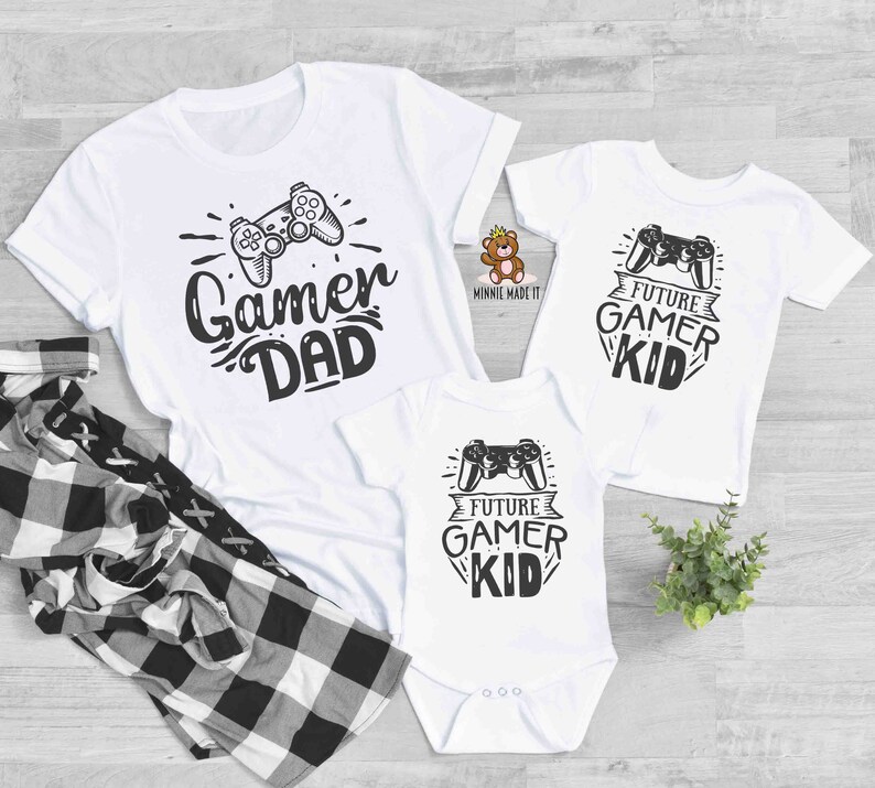Gamer Dad & Future Gamer Kid Matching T-shirt and Onesie® - Etsy