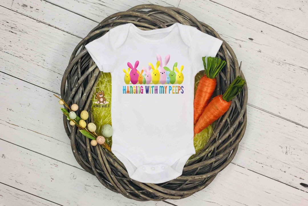 Hanging With My Peeps Easter Baby Onesie®/ Toddler Shirt Siblings ...