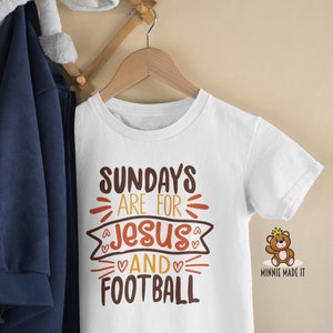 Game Day Baby Onesie® Sundays Are for Jesus and Football Football Lover ...