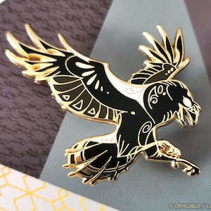 Crow Hard Enamel Pin - Etsy