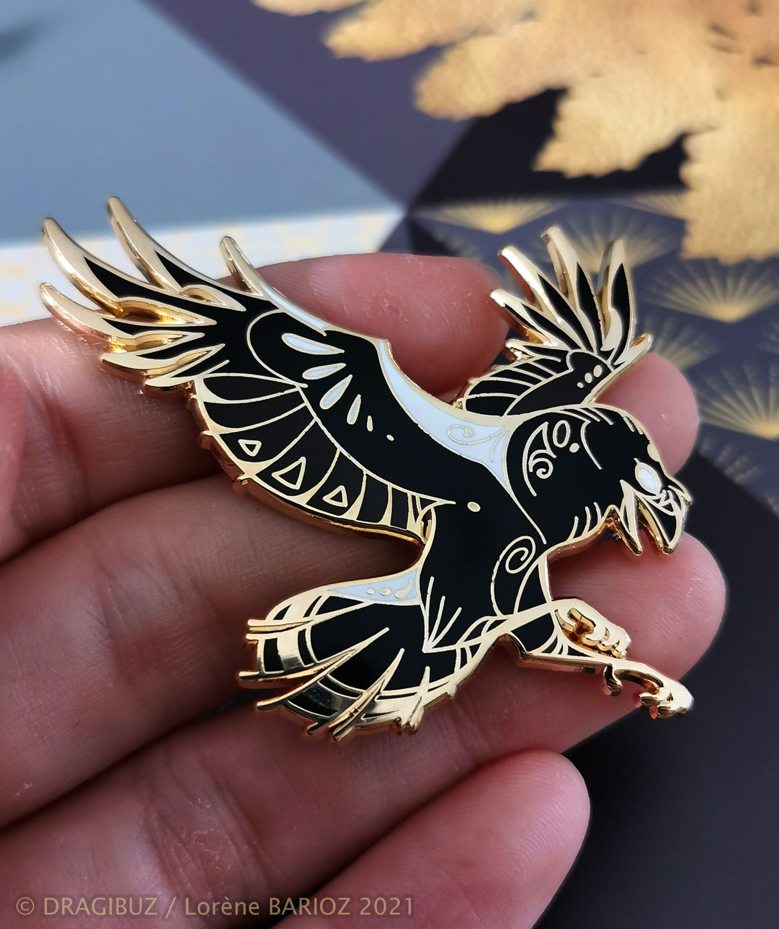 Crow Hard Enamel Pin - Etsy