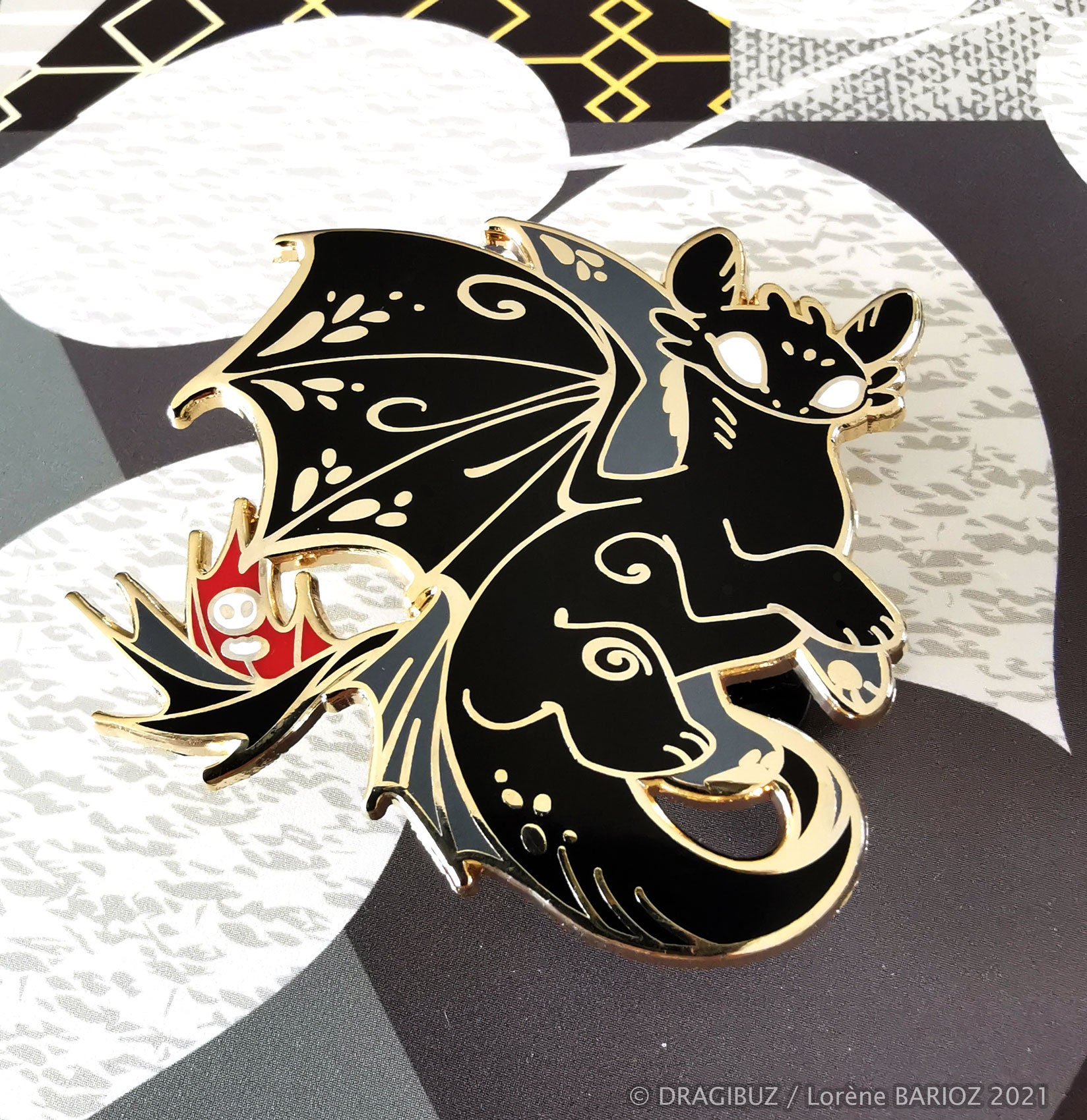 Night Furry Hard Enamel Pin - Etsy