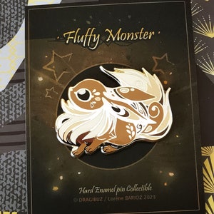 Fluffy Monster Hard Enamel Pin - Etsy