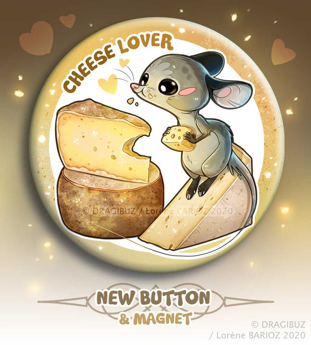 Cheese Lover Buttons & Magnets - Etsy
