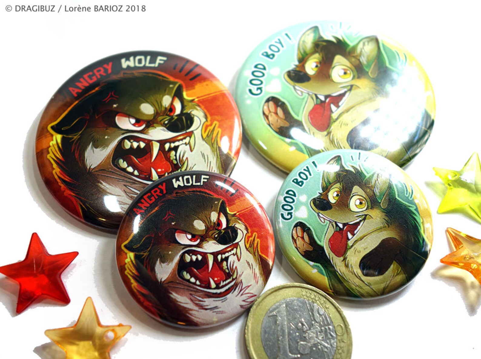 Angry Wolf Good Boy Buttons & Magnets - Etsy