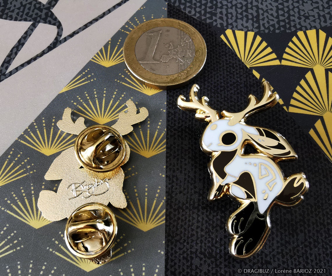 Jackalope Hard Enamel Pin - Etsy