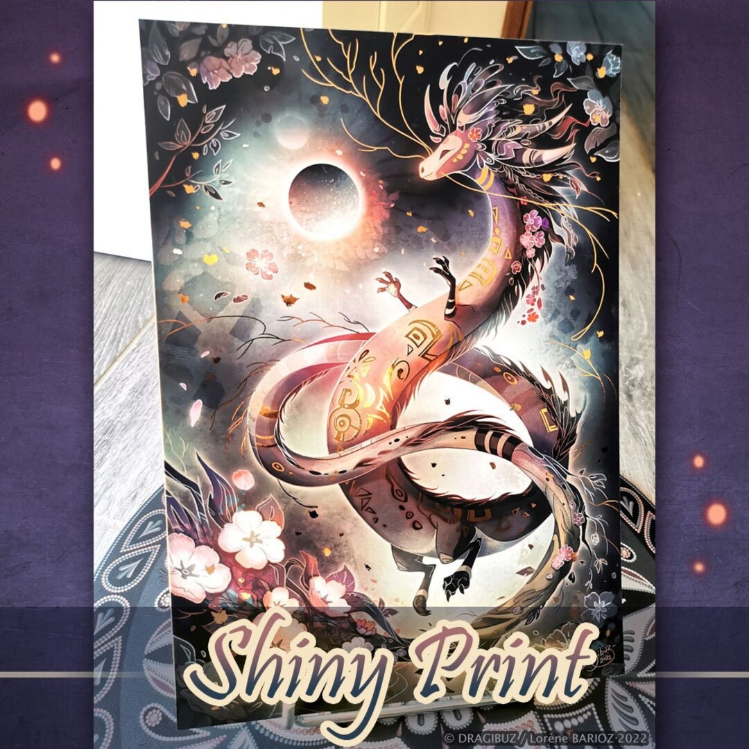 Shiny Fine Art Print A4 "eclipse" - Etsy