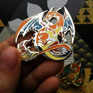 Fire Dragon Hard Enamel Pin - Etsy