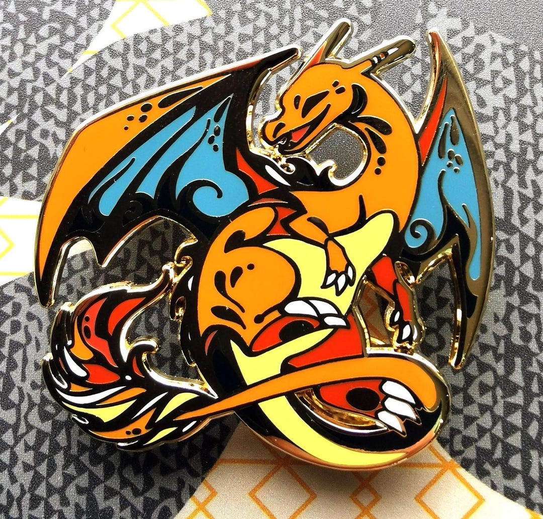 Fire Dragon Hard Enamel Pin - Etsy