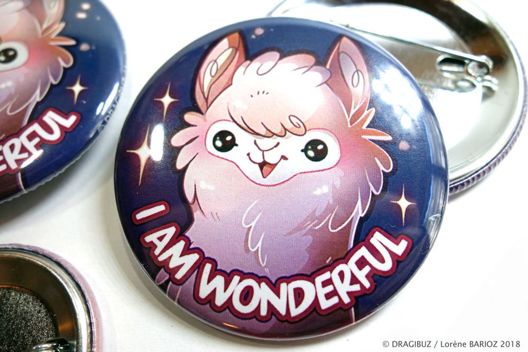 Alpaga "i Am Wonderful" Buttons & Magnets - Etsy