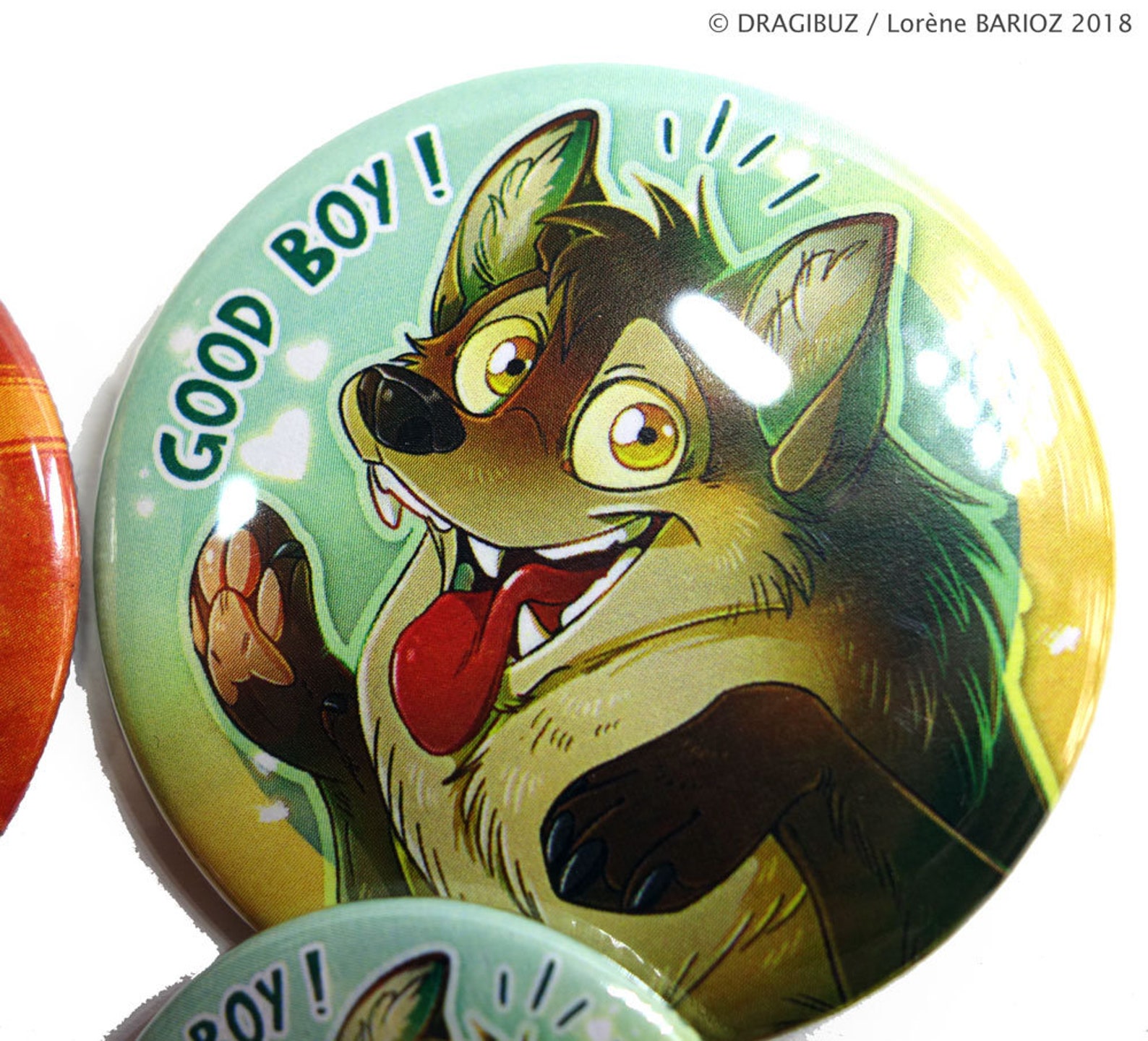 Angry Wolf Good Boy Buttons & Magnets - Etsy