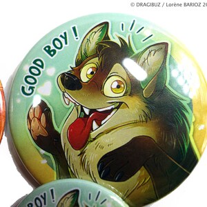 Angry Wolf - Good Boy ! Buttons & Magnets - Etsy