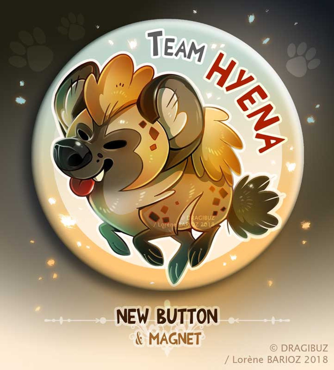 Team Hyena Buttons & Magnets - Etsy