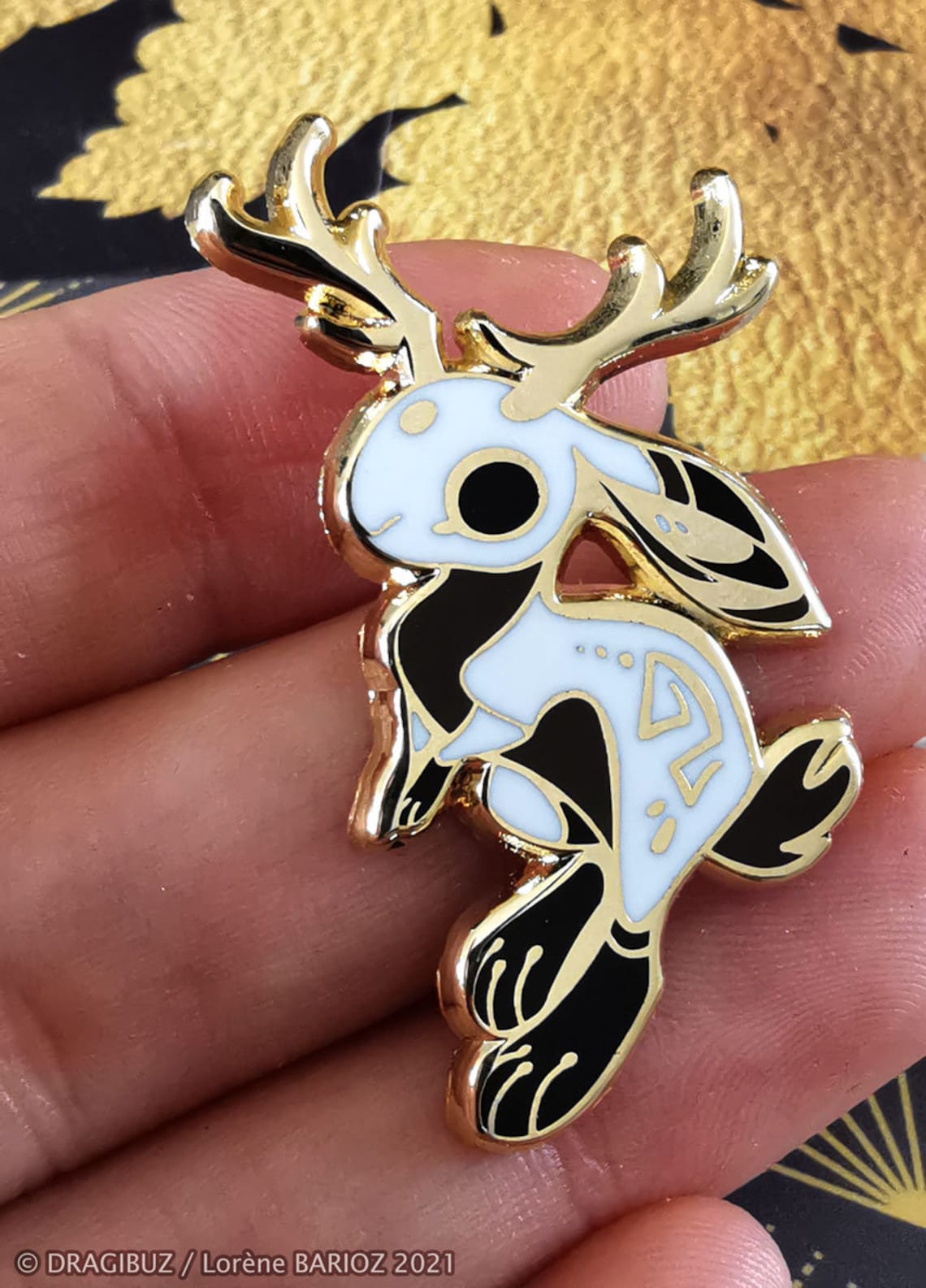 Jackalope Hard Enamel Pin - Etsy