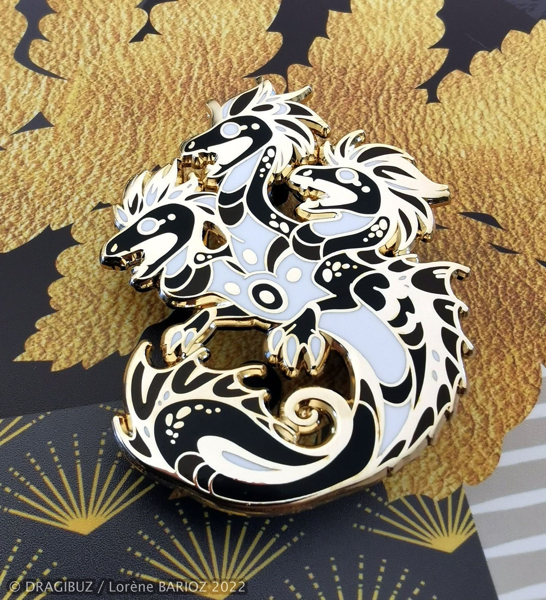 Hydra Dragon Hard Enamel Pin - Etsy